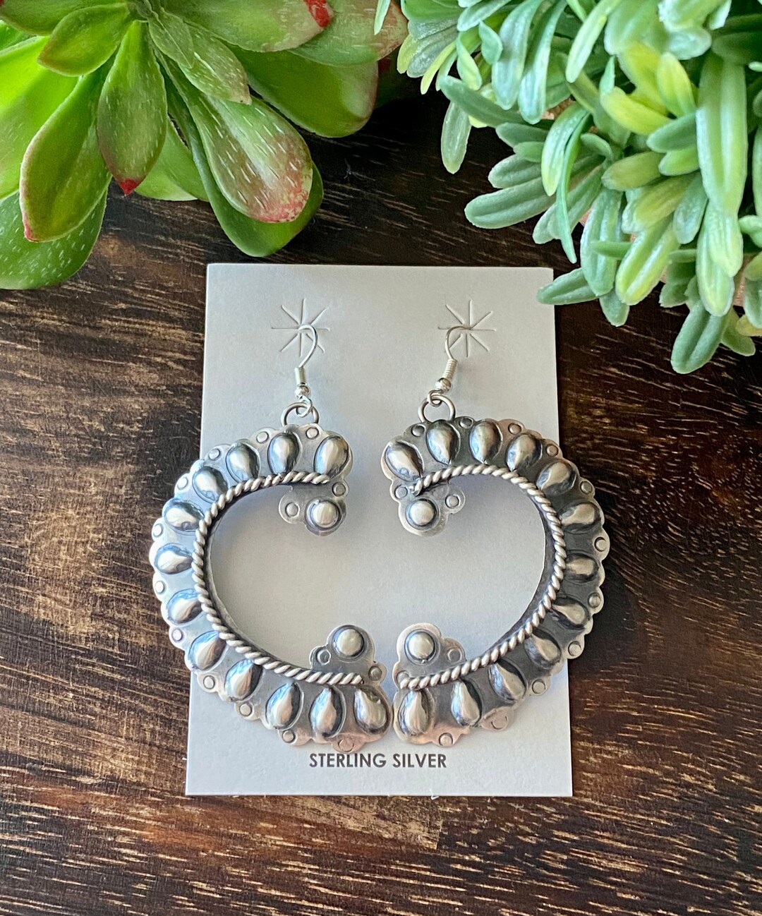 Tim Yazzie Sterling Silver Dangle Earrings - Etsy