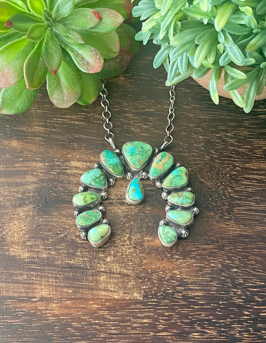 Bobby Johnson Sonoran Gold Turquoise & Sterling Silver Naja Necklace - Etsy