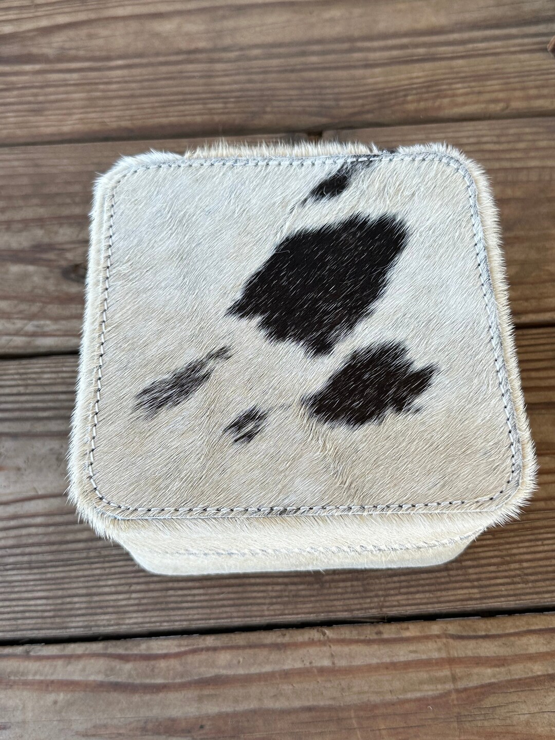 Genuine Leather Cowhide Jewelry Box - Etsy
