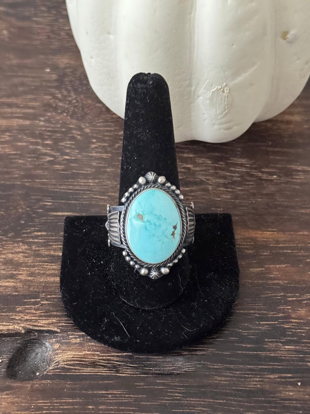 Sheila Tso Sonoran Mountain Turquoise Sterling Silver Ring Size 11 - Etsy