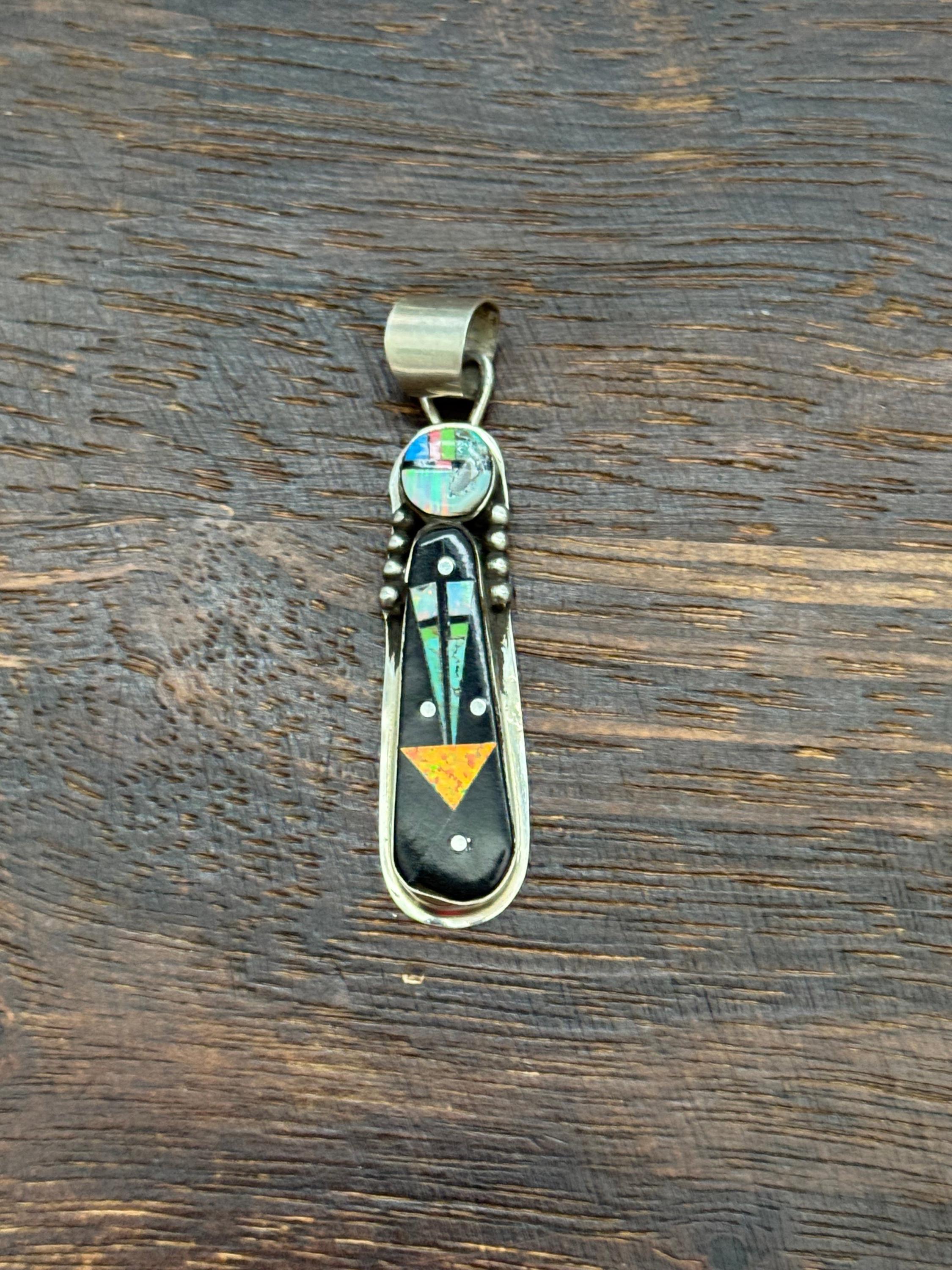 Gilbert Smith Multi Stone & Sterling Silver Pendant - Etsy