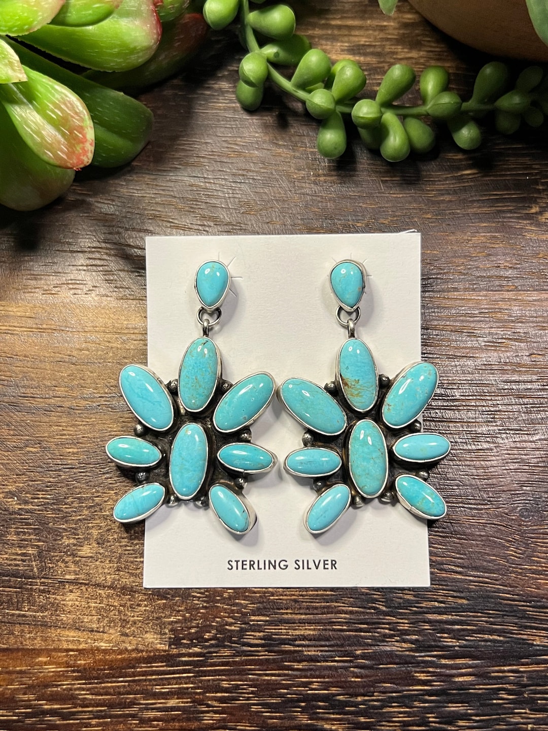 Ella Peters Royston Turquoise & Sterling Silver Dangle Earrings - Etsy