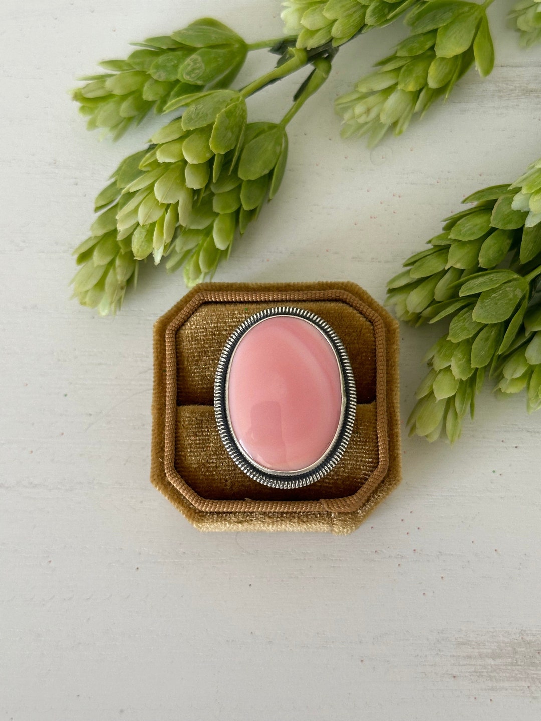 Navajo Made Pink Conch & Sterling Silver Adjustable Ring - Etsy