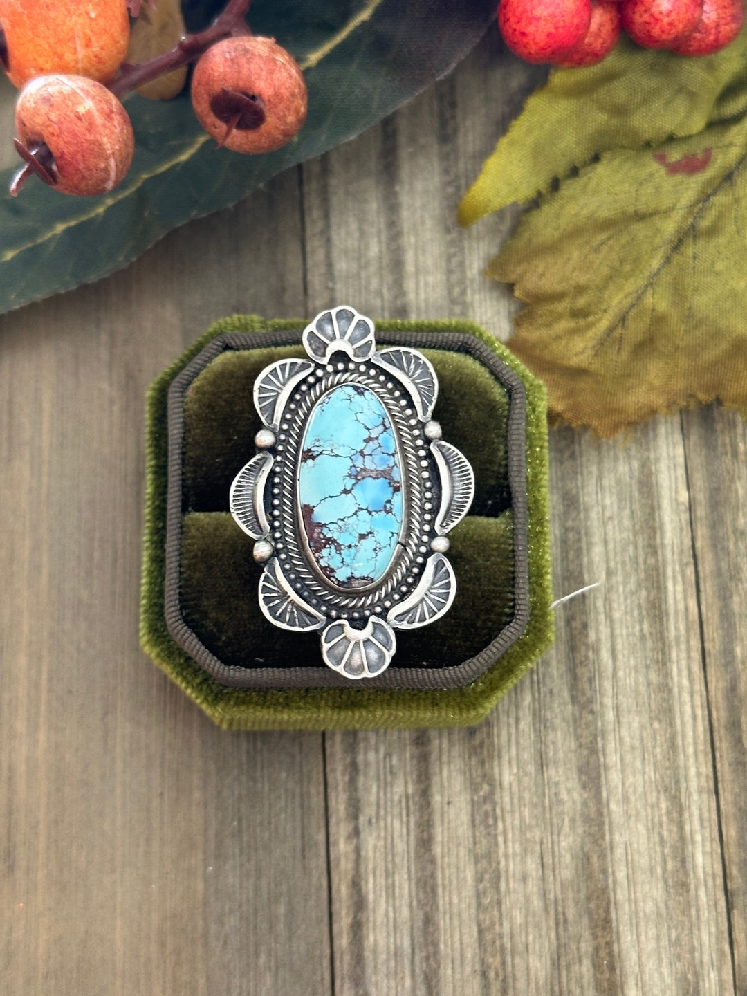 Sheila Tso Golden Hills Turquoise Sterling Silver Ring Size 9.75 - Etsy