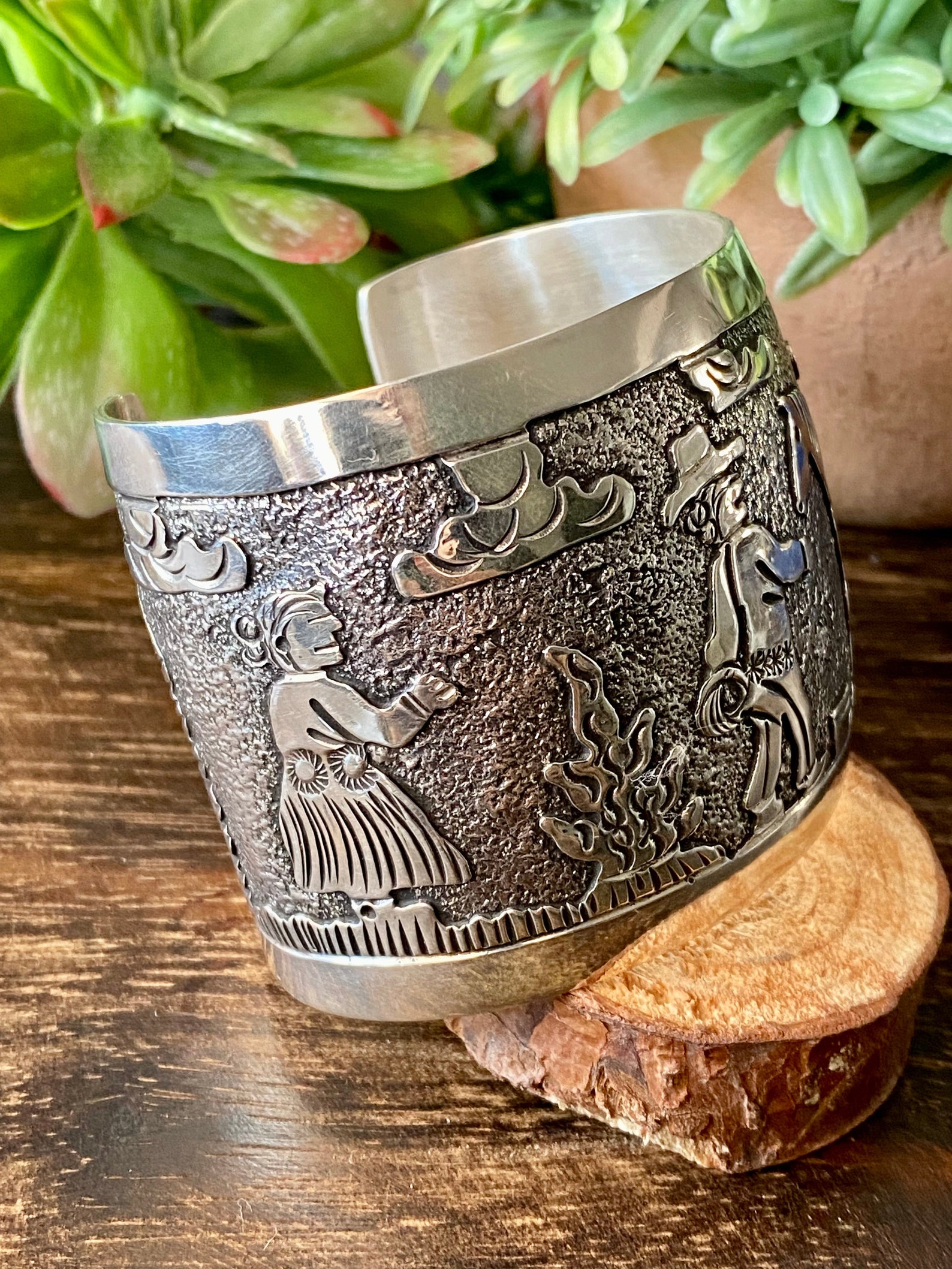 Elaine Becenti Sterling Silver Overlay Cuff Bracelet - Etsy
