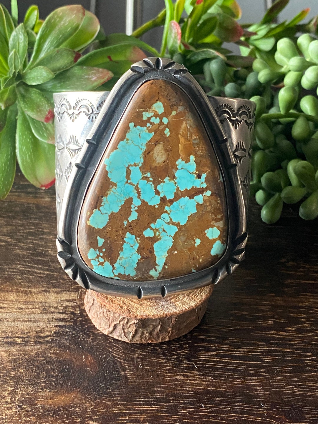 Chimney Butte 8 Turquoise & Sterling Silver Mega Cuff Bracelet - Etsy