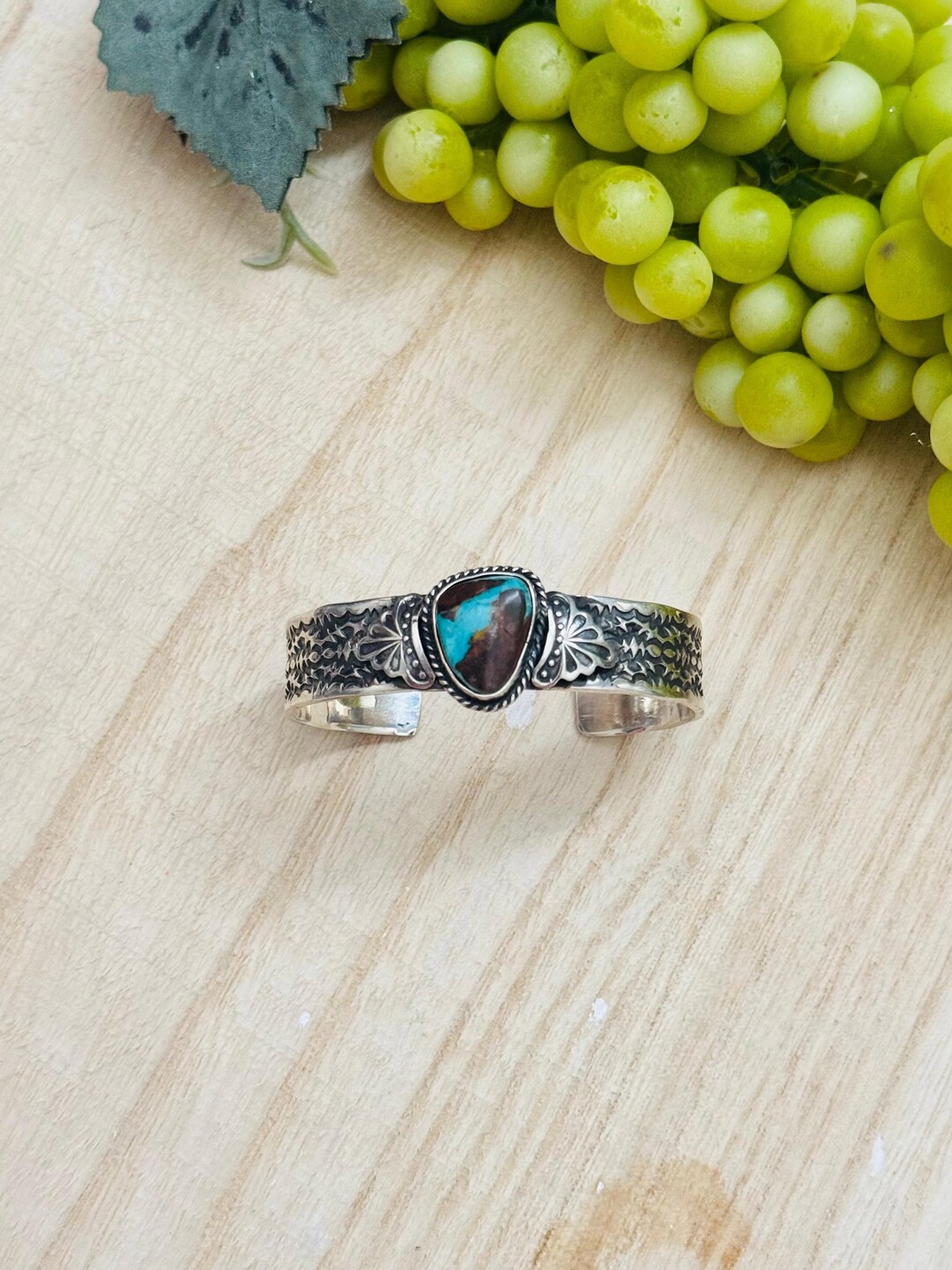 Sunshine Reeves Royston Turquoise & Sterling Silver Cuff Bracelet - Etsy