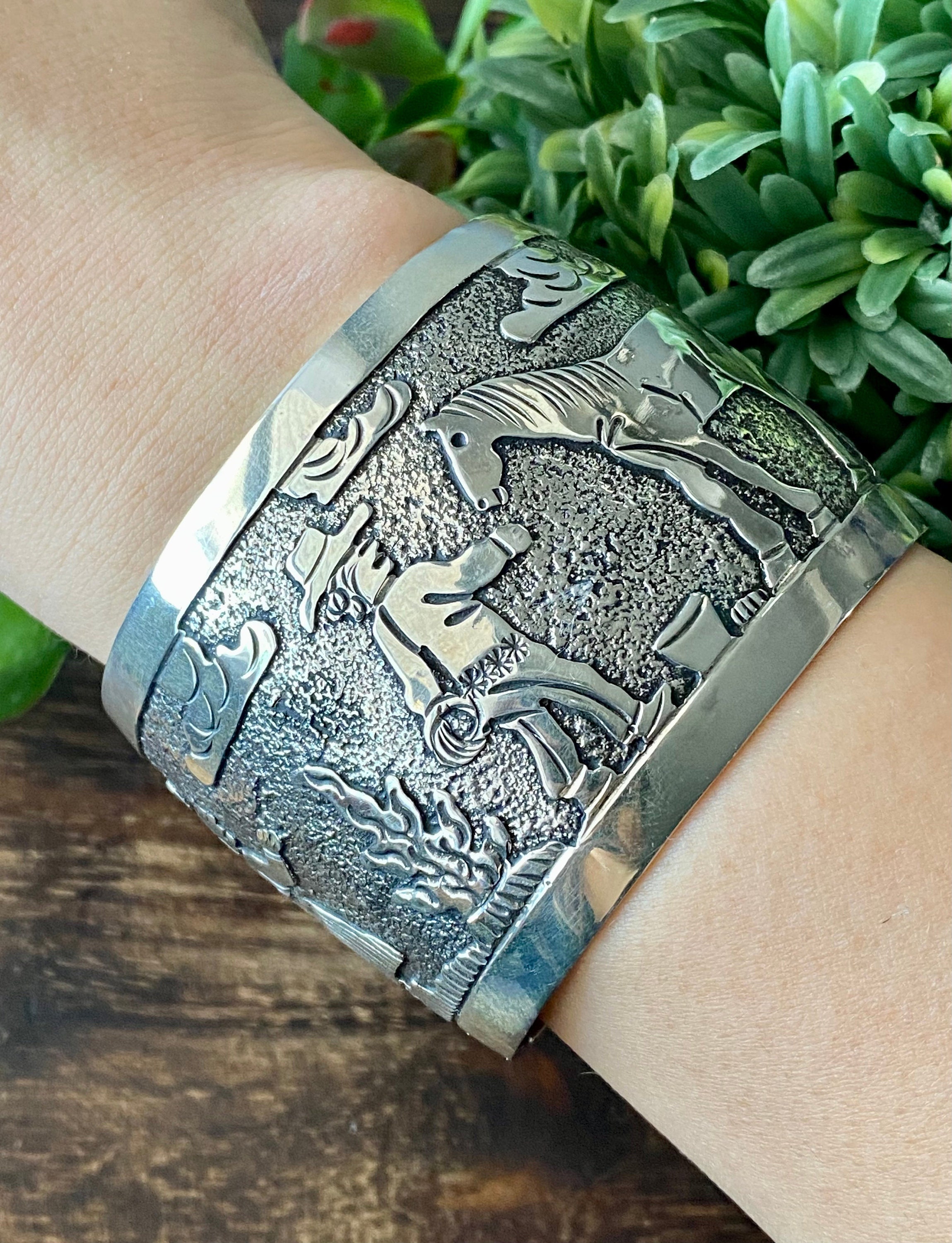 Elaine Becenti Sterling Silver Overlay Cuff Bracelet - Etsy