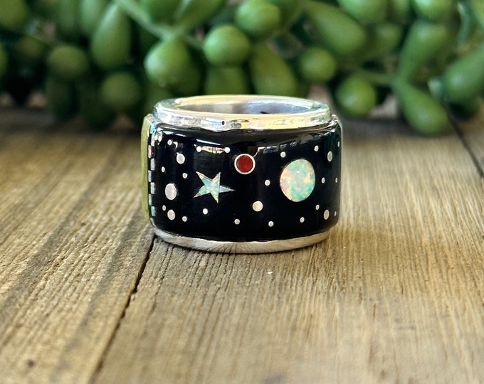 Matthew Jack Night Sky Celestial Sterling Ring, Rings for Women or Men ...