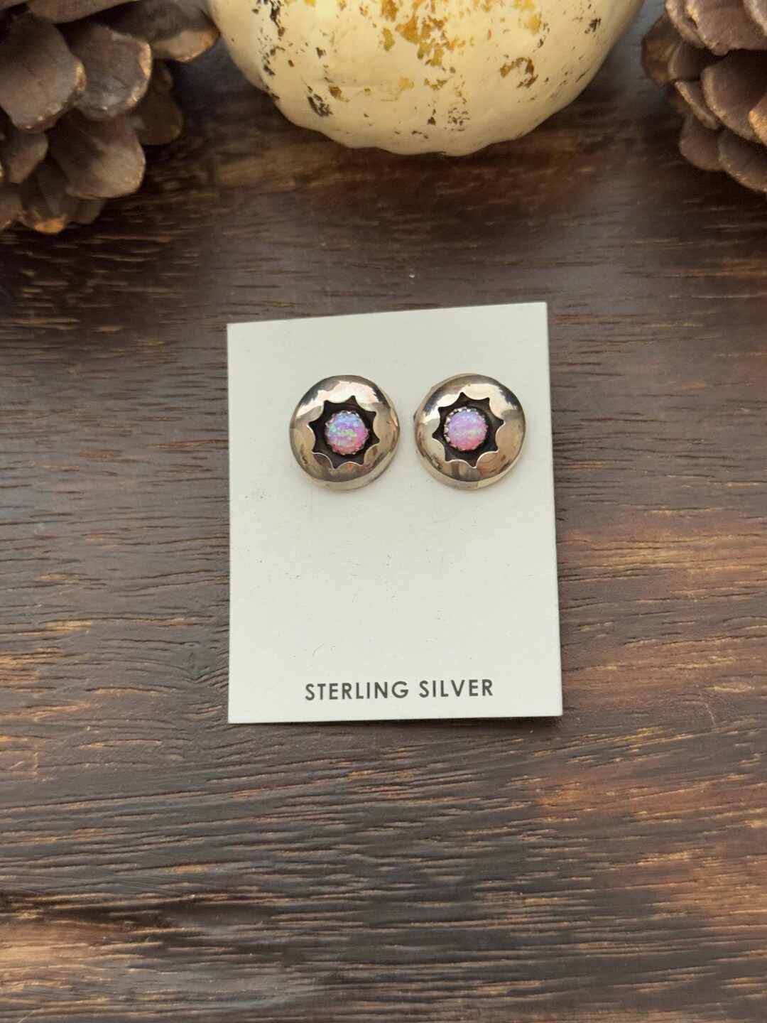 Navajo Made Opal & Sterling Silver Shadowbox Post Studs Earrings - Etsy