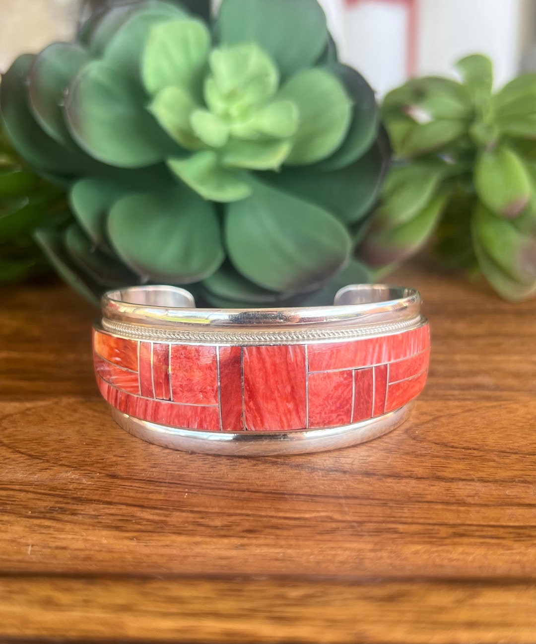 Rickell and Glendora Booqa Zuni Made Spiny Oyster & Sterling Silver ...