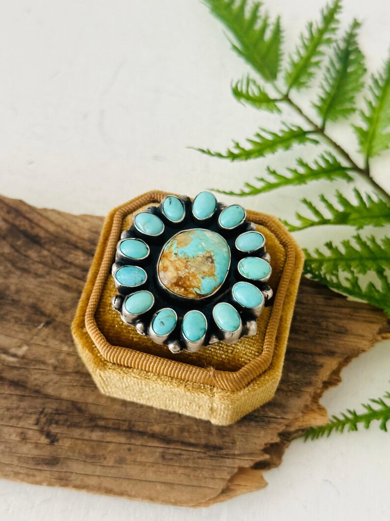 Ella Peters Royston Turquoise & Sterling Silver Ring Size 6.25 - Etsy