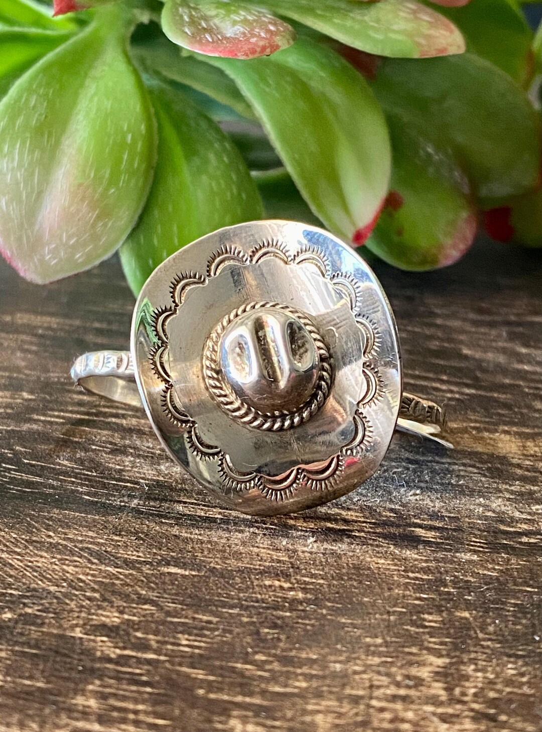 Ben Livingston Sterling Silver Cowboy Hat Knuckle Ring Size 6.5-7 - Etsy