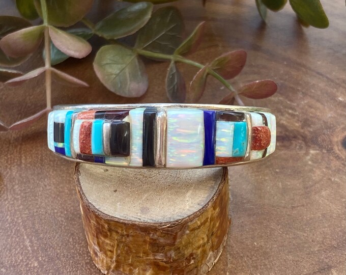Raised Cobblestone Inlay Native American Zuni Joan Douglas Turquoise ...