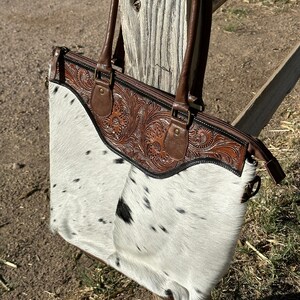 Genuine Tooled Leather Cowhide Purse - Etsy