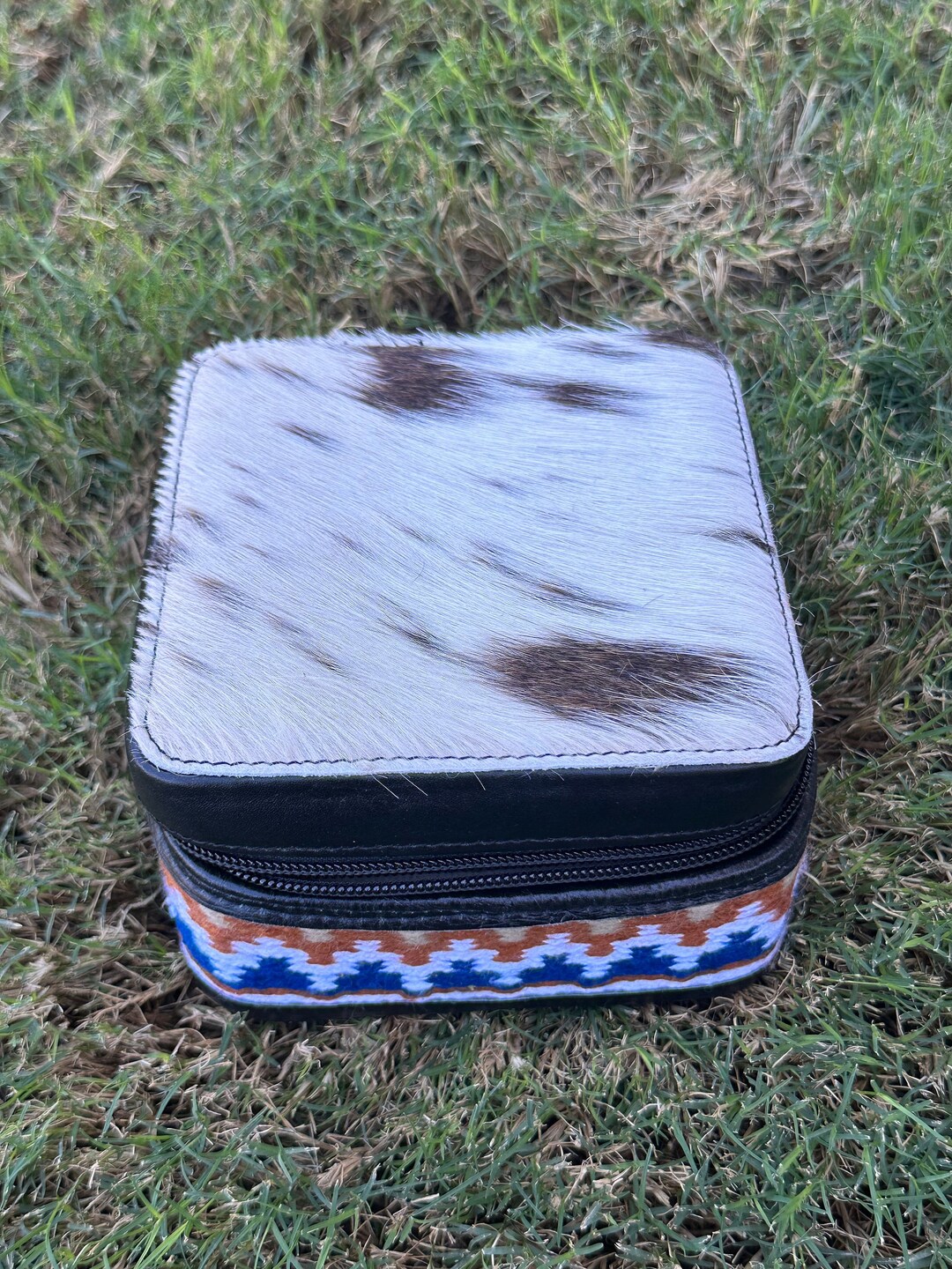 Genuine Leather Cowhide Jewelry Box - Etsy