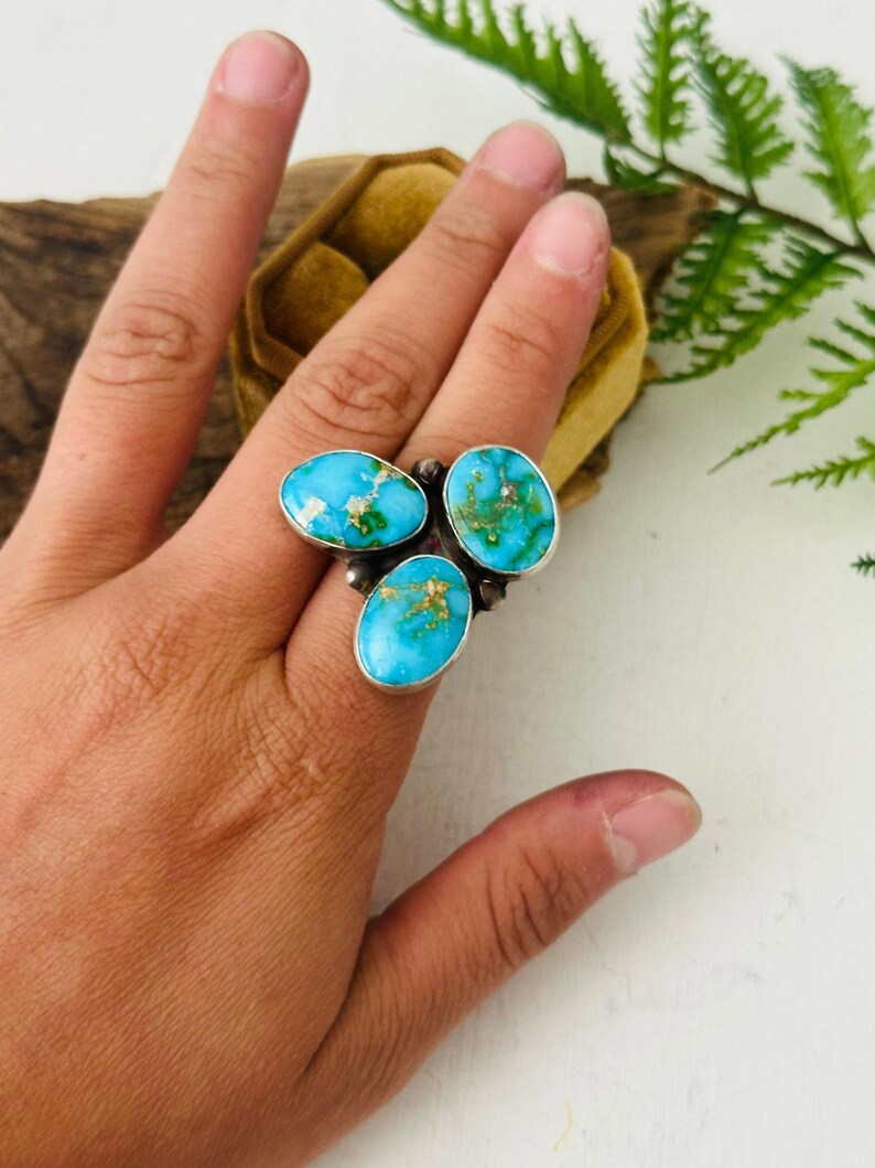 Kathleen Chavez Sonoran Mountain Turquoise & Sterling Silver Ring Size ...
