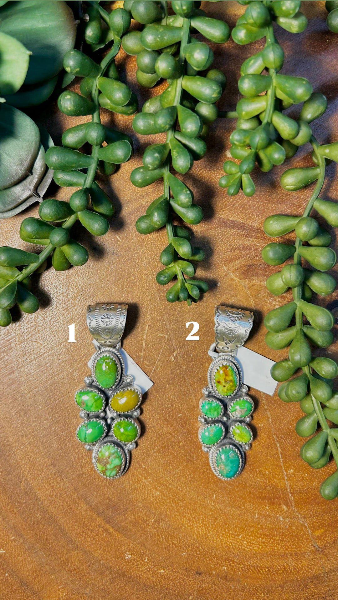 Navajo Made Pixie Turquoise & Sterling Silver Cluster Pendant - Etsy