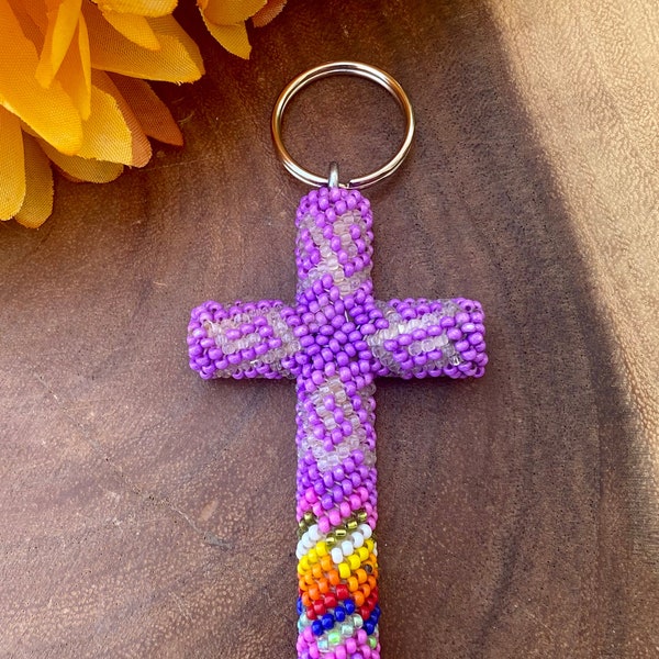 Native American Beaded Keychain - Etsy