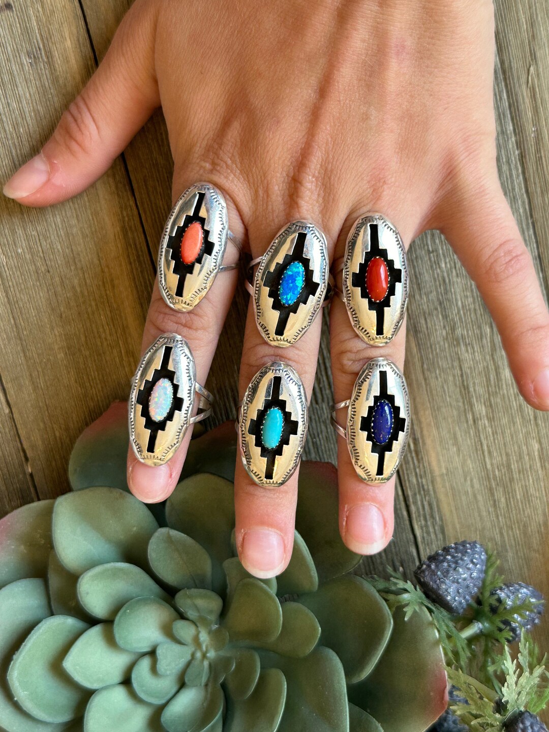 Navajo Made Sterling Silver Shadow Box Ring - Etsy