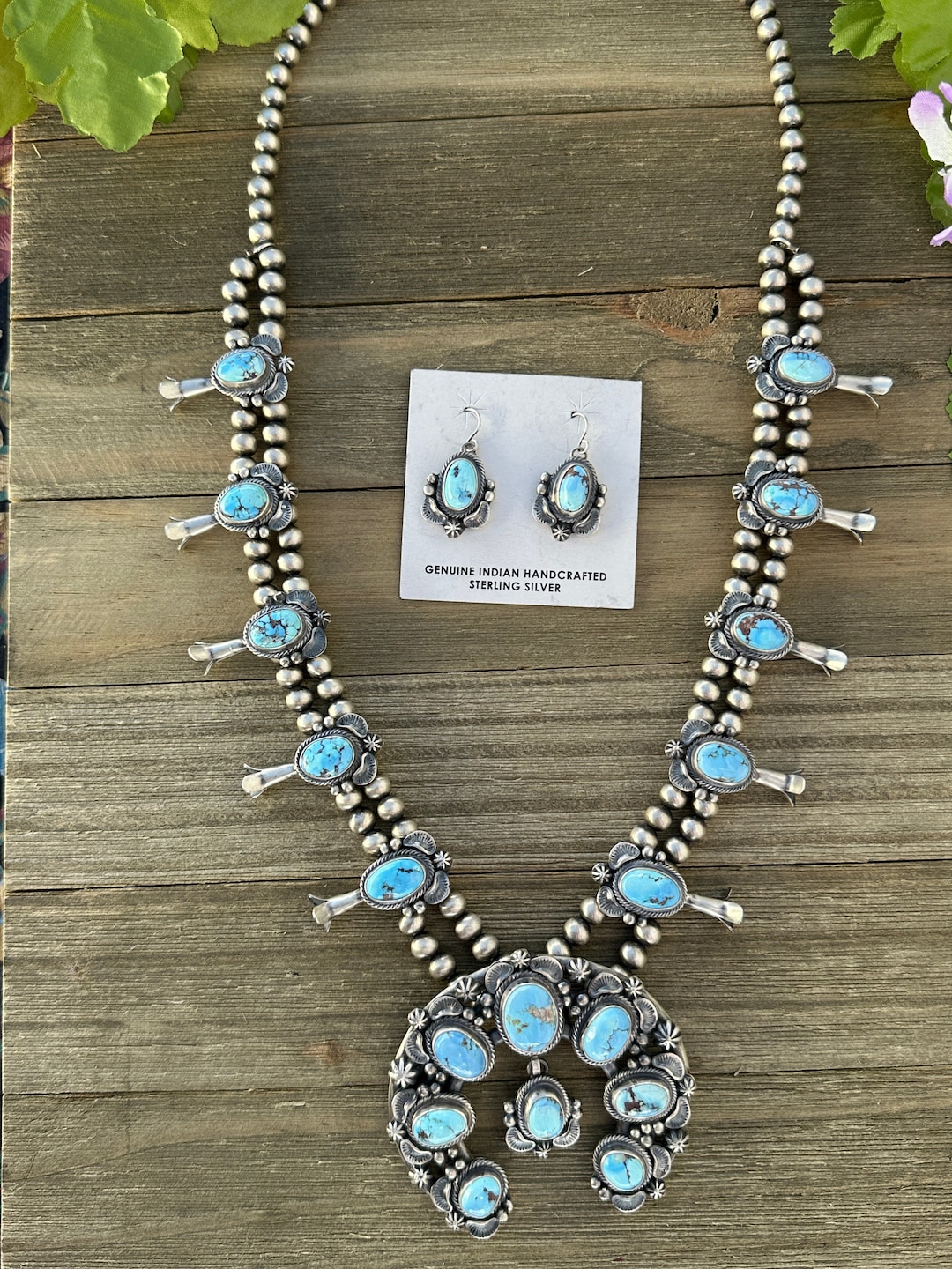 Thomas Francisco Golden Hills Turquoise & Sterling Silver Squash ...