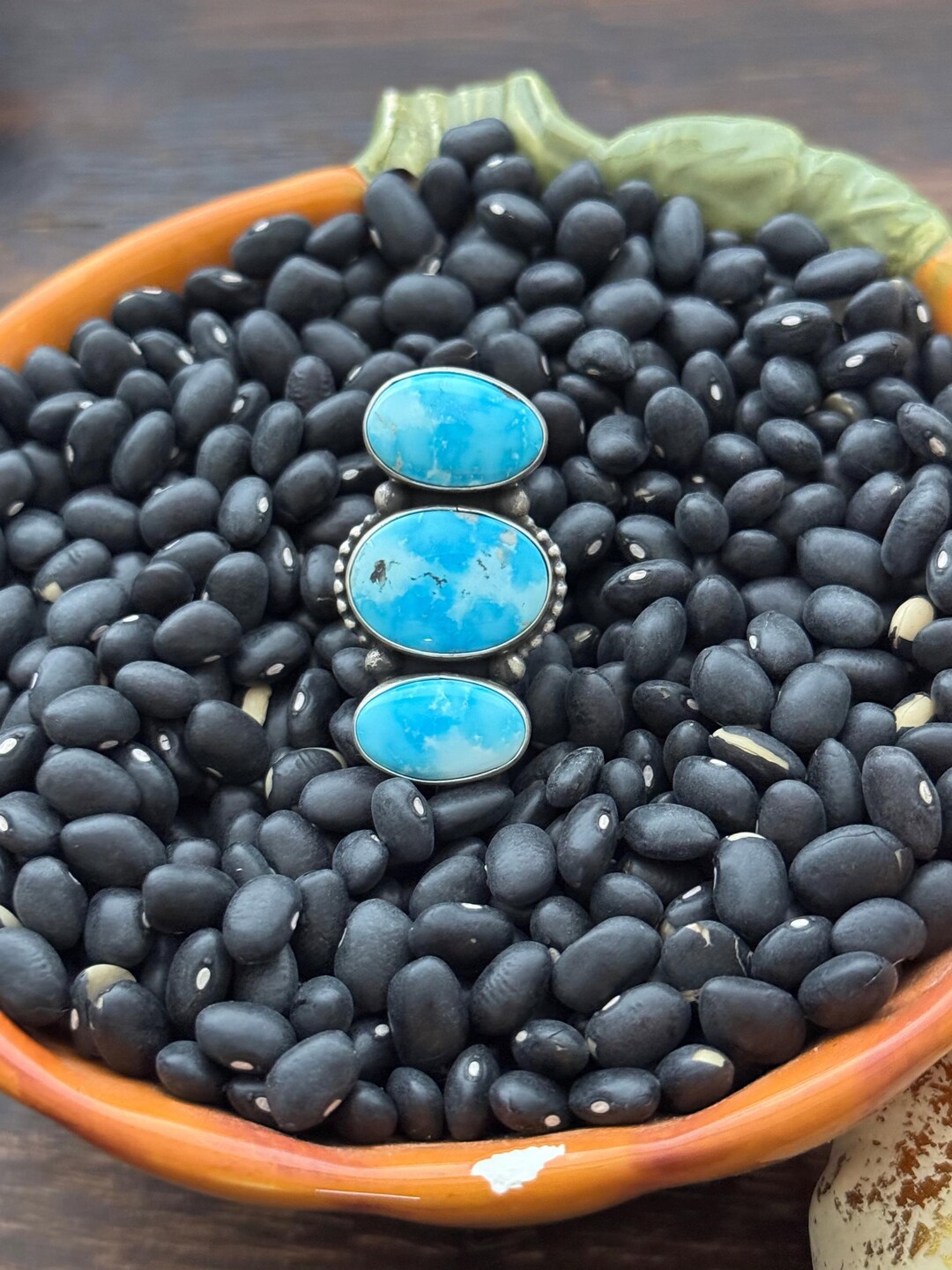 Paul Livingston Valley Blue Turquoise & Sterling Silver Ring Size 7.25 ...