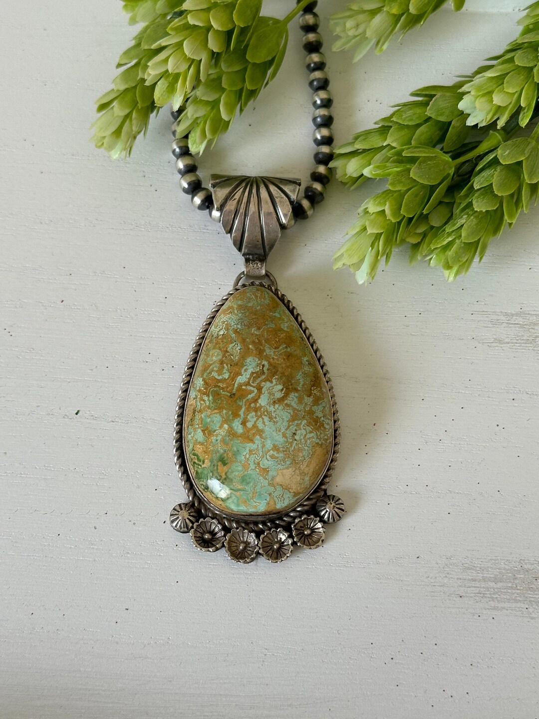 Abel Toledo Royston Turquoise & Sterling Silver Pendant - Etsy