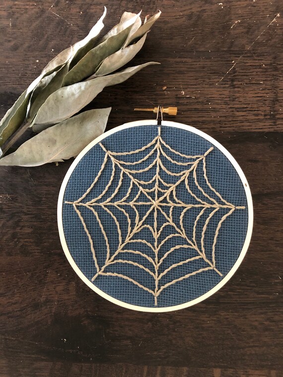 Spider Web Embroidery - Etsy