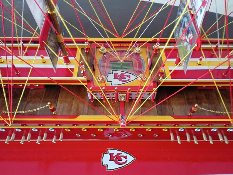 Kansas City Chiefs Handmade Illuminated Wooden Ship: CHAMPIONSHIPS ...