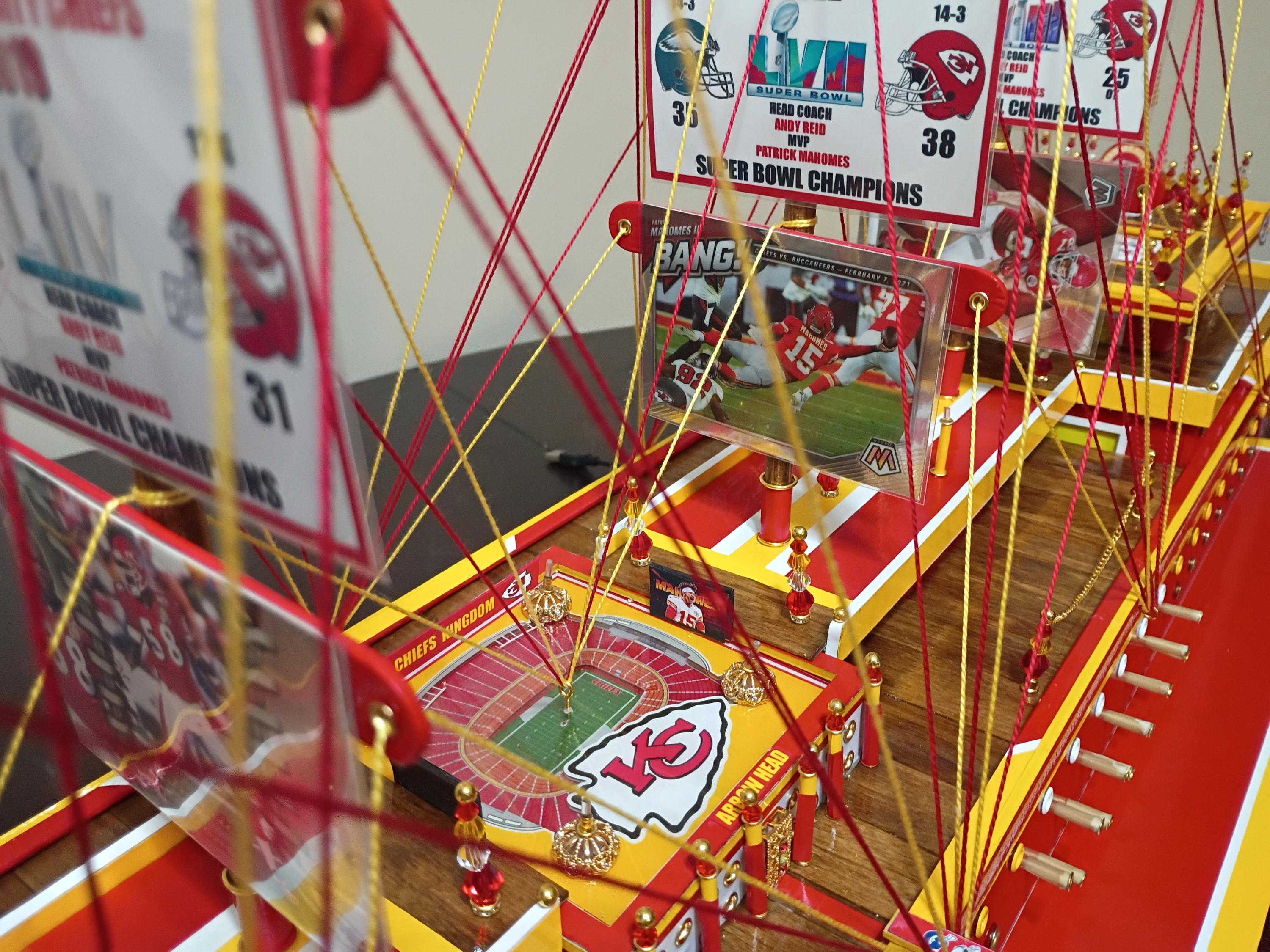 Kansas City Chiefs Handmade Illuminated Wooden Ship: CHAMPIONSHIPS ...