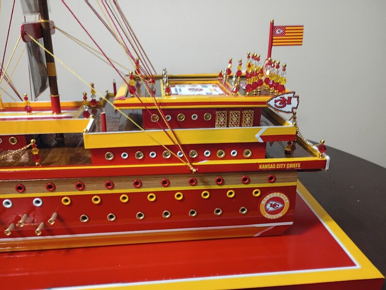 Kansas City Chiefs Handmade Illuminated Wooden Ship: CHAMPIONSHIPS ...