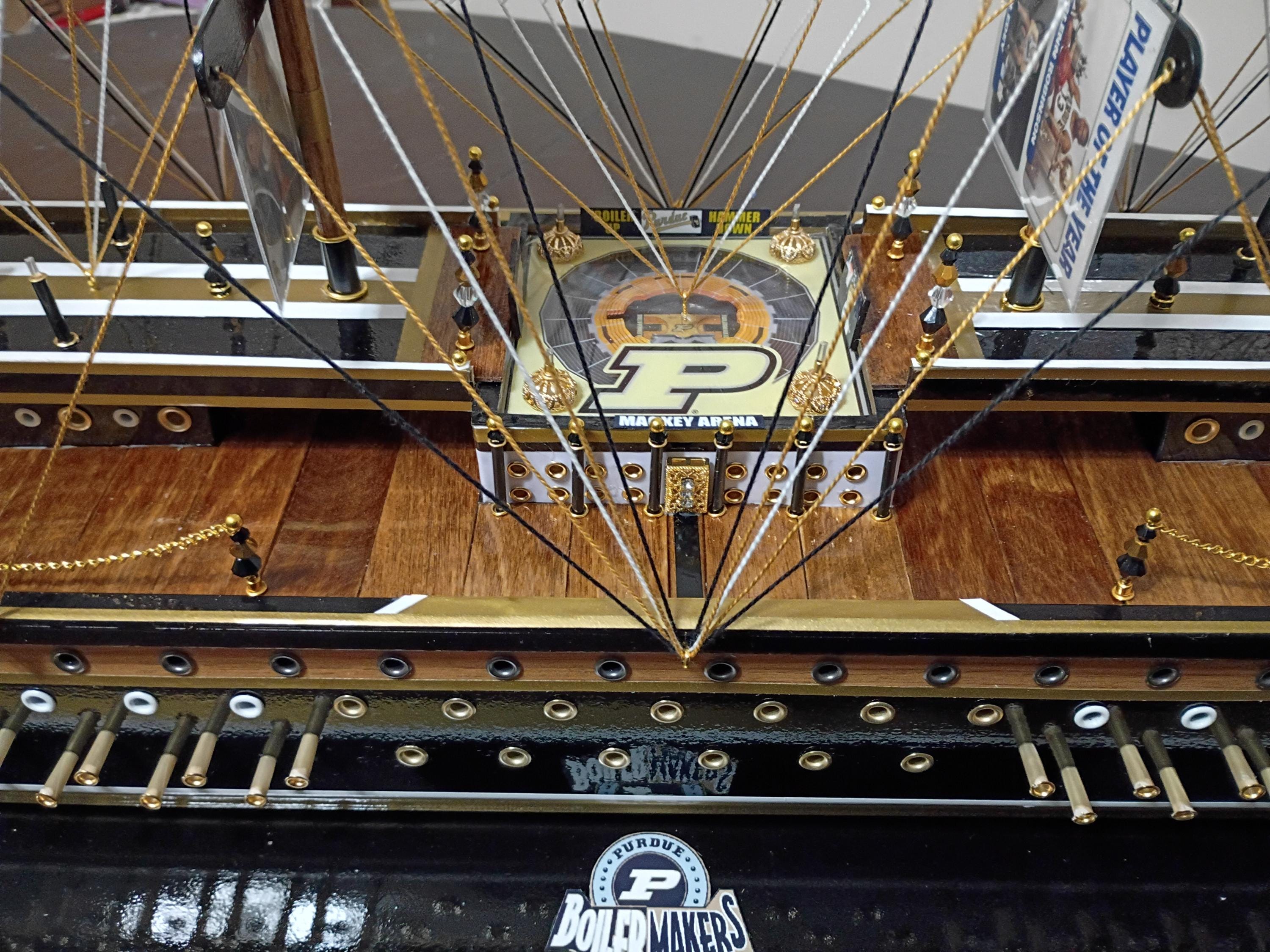 Purdue Boilermakers Handmade Illuminated Wooden Ship: Unique Sports ...