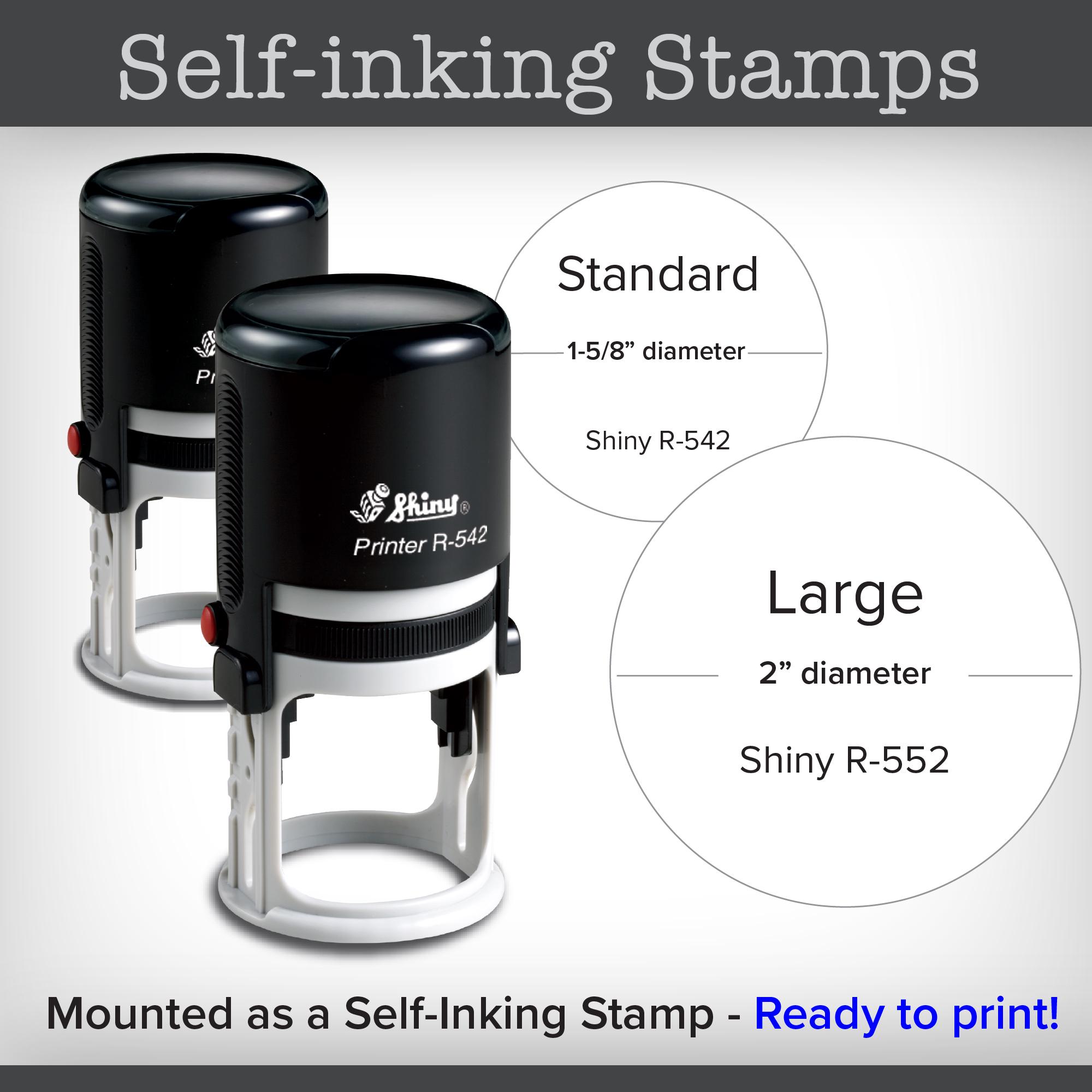 Custom Circular Address Stamps With Personalized Text - Self-inking ...