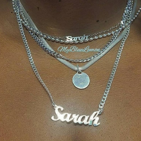 Sarah Name Necklace - Etsy