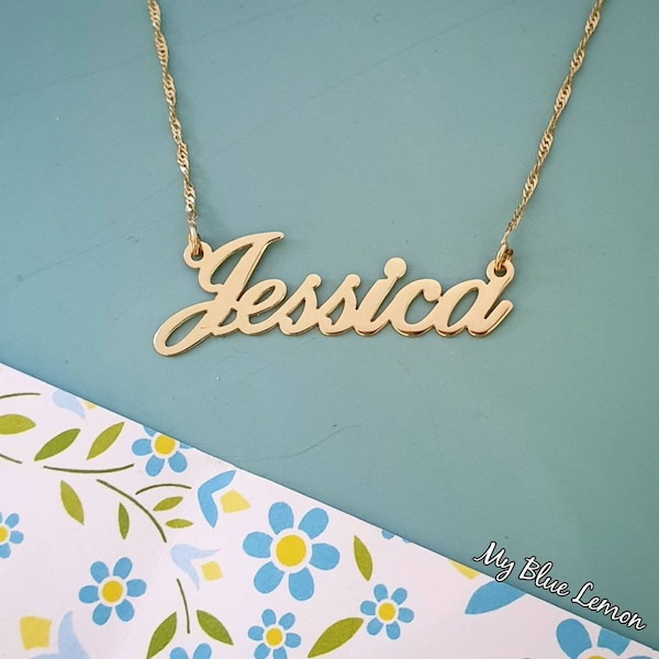 Jessica Gold Necklace - Etsy