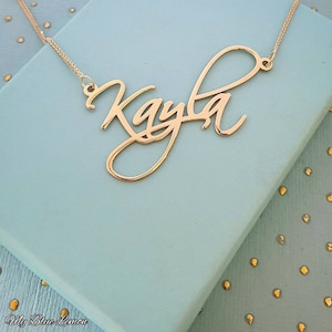 Gold Name Necklace Kayla Style - Etsy