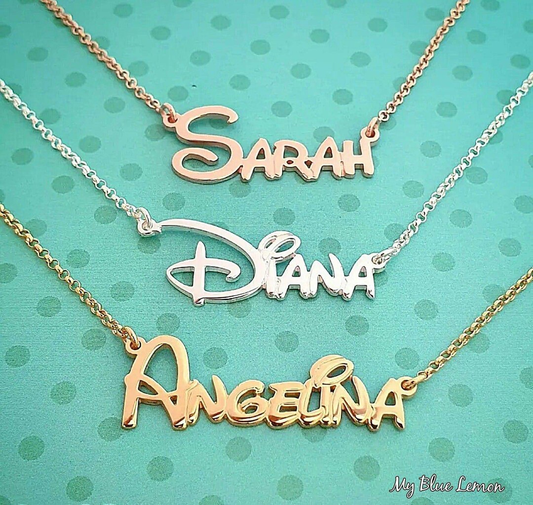 Personalized Name Necklace for Little Girl • Dizney Princess Name ...