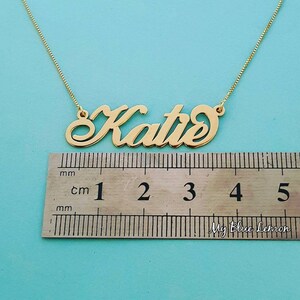 14k Gold Personalized Necklaces Customized Name With Curl - Etsy