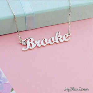 Name Necklace Girls Necklace Personalized Brooke Lily Style - Etsy