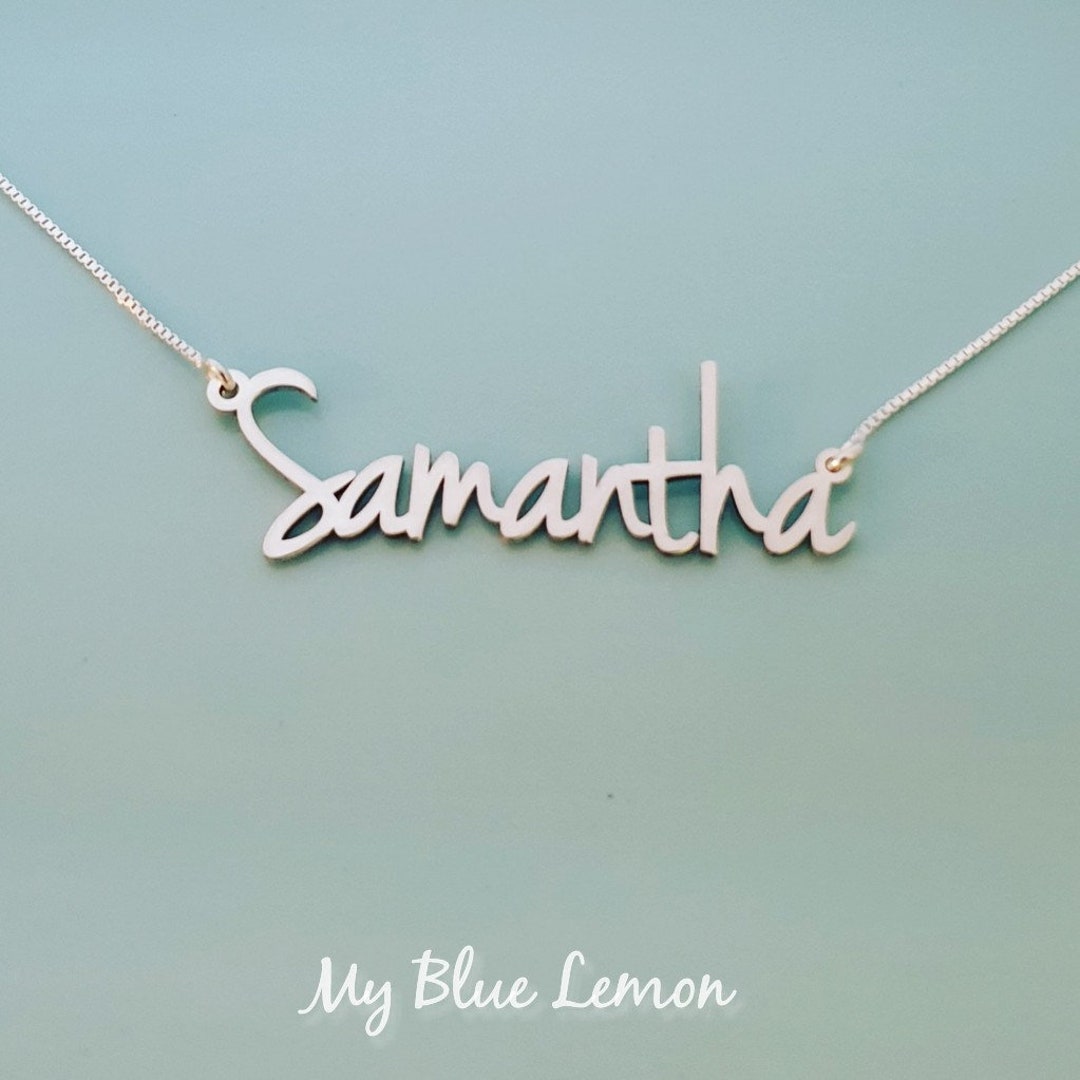 Small Name Necklace Delicate Tiny Little Nameplate and Chain - Etsy