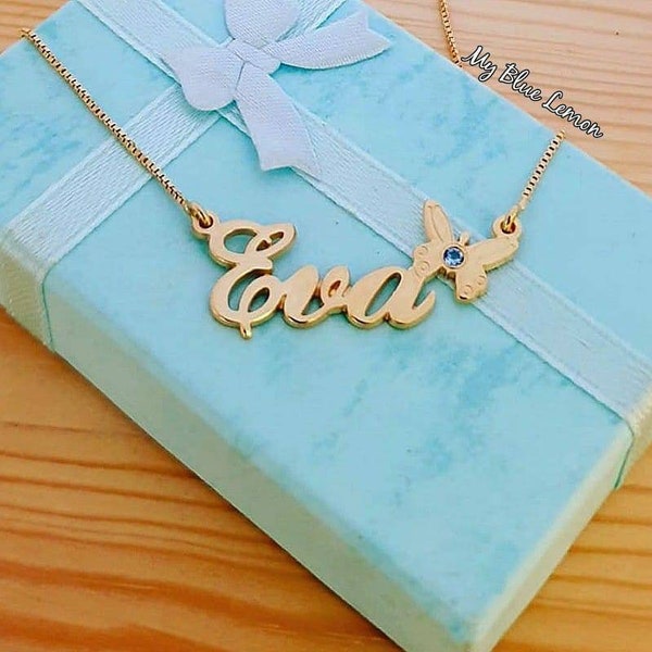 Ava Name Necklace - Etsy