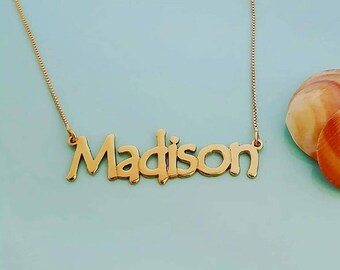 Madison Name Necklace - Etsy