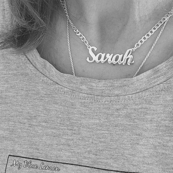Sarah Name Necklace - Etsy