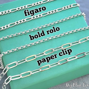 Name Necklace Sterling Silver Gothic Style • 6 Chain Style Choices! - Etsy