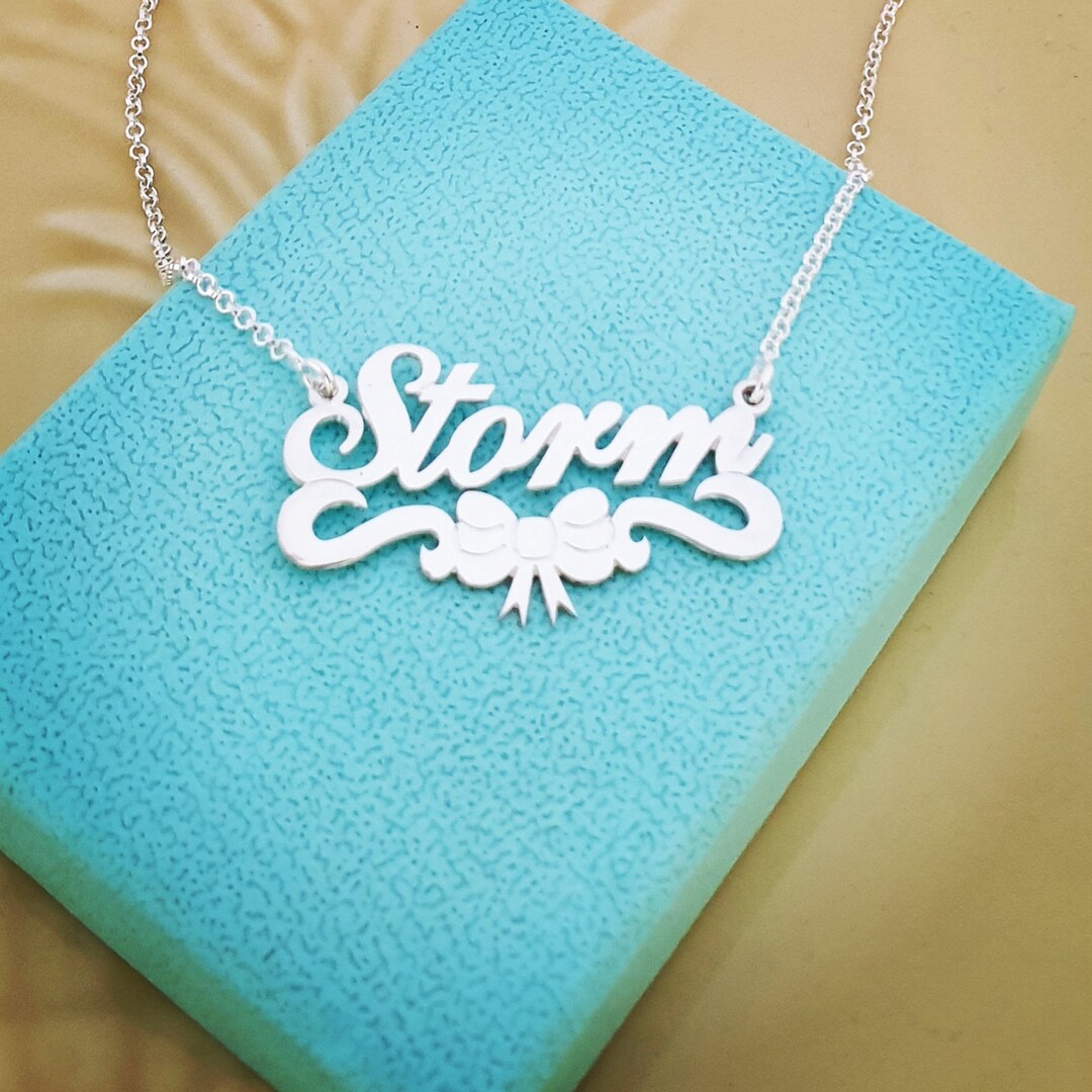 Name Pendant and Chain Little Girl Cute Name Necklace Hand Made ...