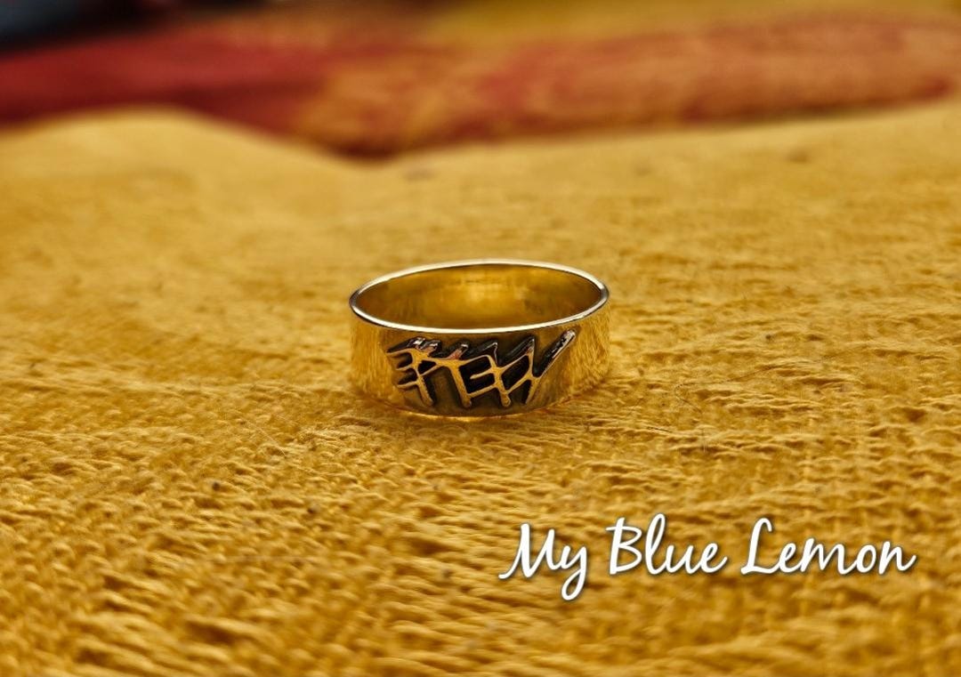 14K White Gold Paleo Hebrew YHWH Ring: Handmade Jerusalem Jewelry - Etsy