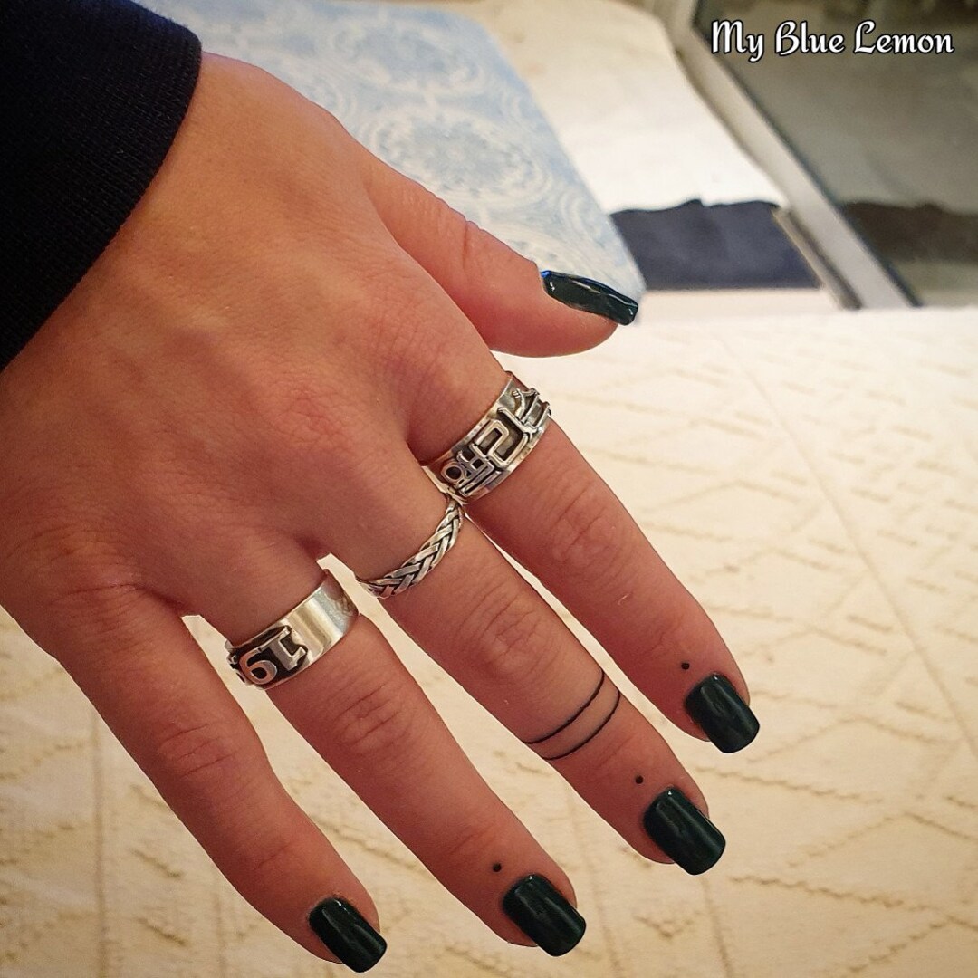 Personalized Korean Name Ring Hangul Ring Sterling Silver Band - Etsy