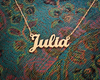 Julia Name Necklace - Etsy