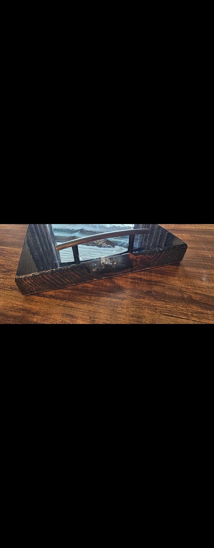 Wood and Epoxy Resin River Table Tray With Handles - Etsy