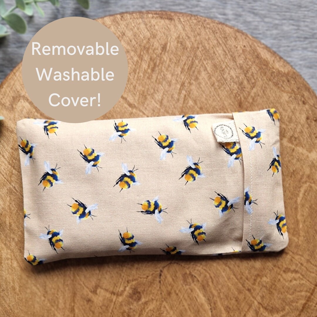 Mini Wheat Bag, Removable Washable Cover Weighted Eye Mask Pillow Heat ...